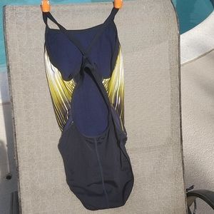 Speedo | Swim | Speedo One Piece Swimsuit Blue White And Yellow | Poshmark